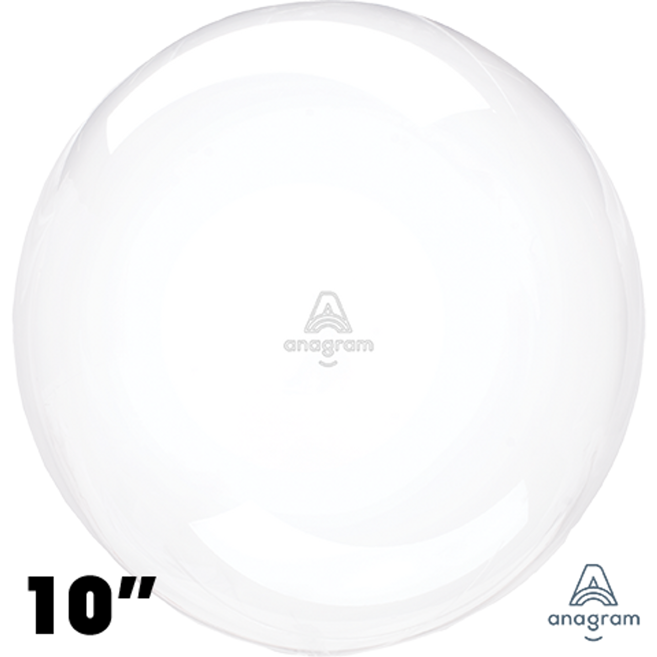 10 Inch Crystal Clearz Petite Balloon Anagram 1ct