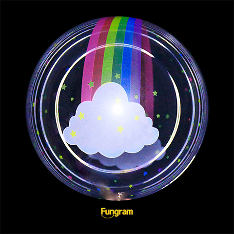 20 Inch Bobo Rainbow Cloud Balloon 1ct