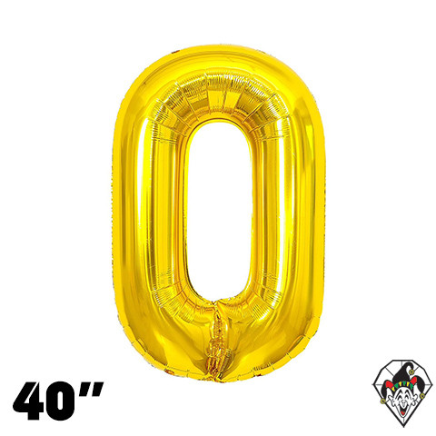 40 Inch Number Zero Gold Foil Balloon 1ct