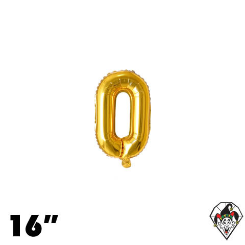 16 Inch Letter O Gold Foil Balloon 1ct