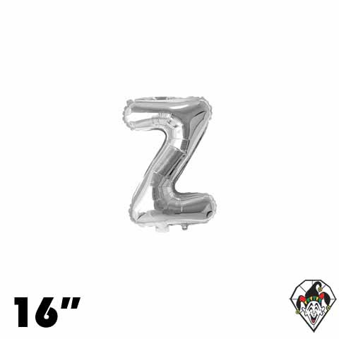 16 Inch Letter Z Silver Foil Balloon 1ct