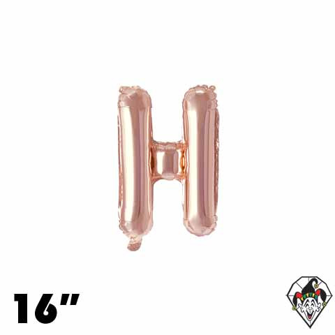 16 Inch Letter H Champagne Gold Foil Balloon 1ct