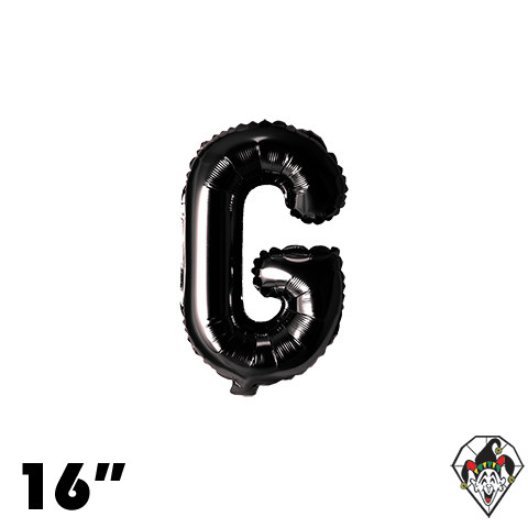 16 Inch Letter G Black Foil Balloon 1ct