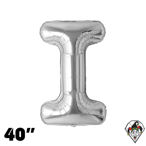 40 Inch Letter I Silver Foil Balloon 1ct