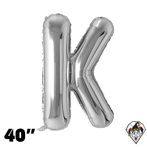 40 Inch Letter K Silver Foil Balloon 1ct