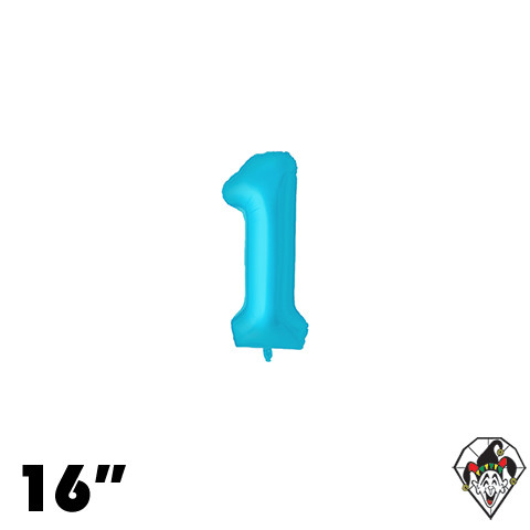 16 Inch Number 1 Blue Foil Balloon 1ct