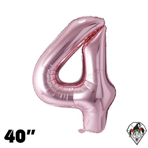 40 Inch Number 4 Rose Gold Foil Balloon 1ct