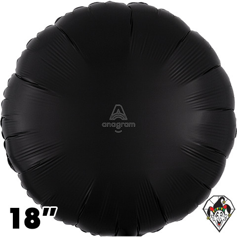 18 Inch Circle Satin Onyx Balloon Anagram 1ct