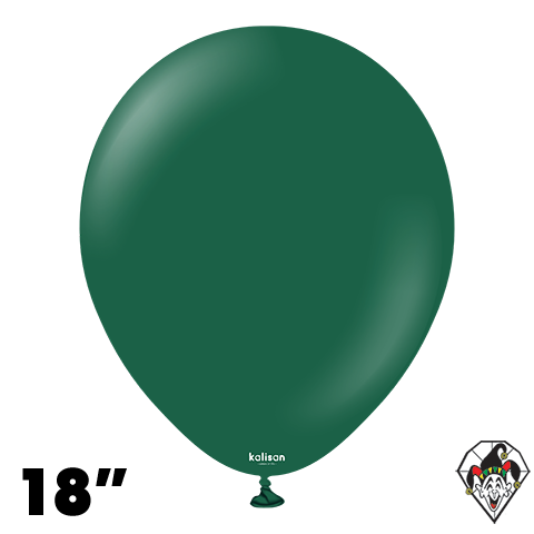 18 Inch Round Standard Dark Green Balloons Kalisan 25ct