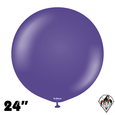 24 Inch Round Standard Violet Balloons Kalisan 2ct