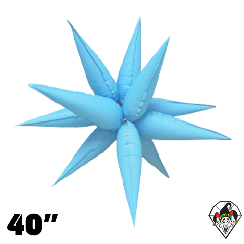 40 Inch Starburst Pastel Blue Foil Balloon 1ct (12 Spikes)