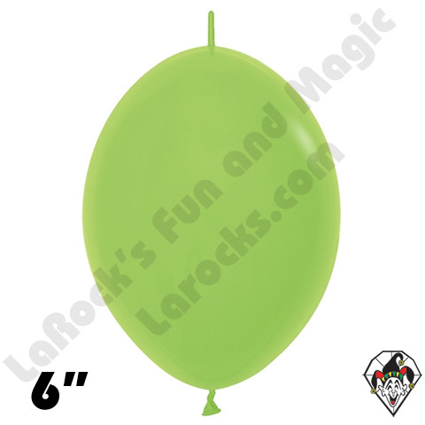 Sempertex 6 Inch Deluxe Key Lime Link O Loon 50ct