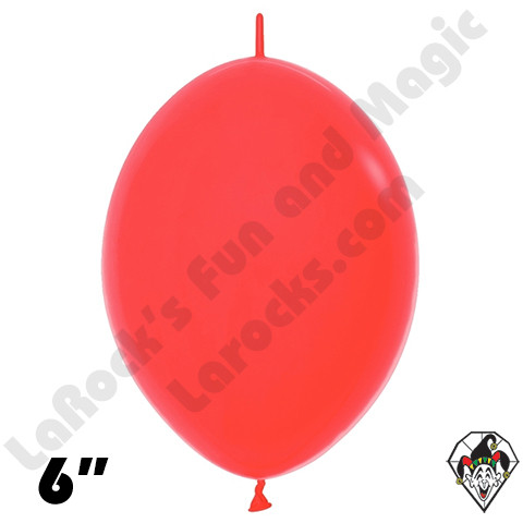 Sempertex 6 Inch Fashion Red Link O Loon 50ct