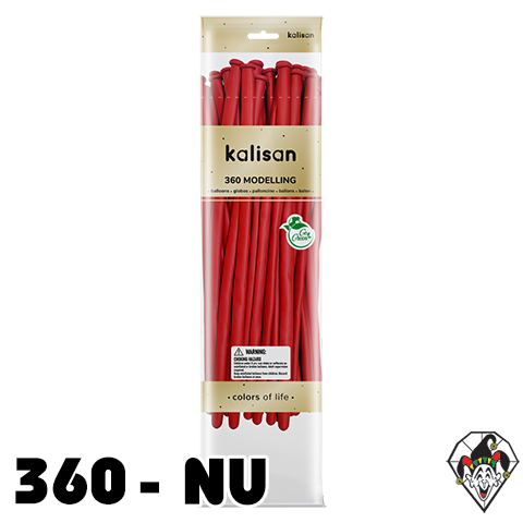 360K Nozzle Up Standard Red Balloons Kalisan 50ct