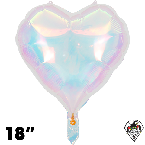 18 Inch Heart Iridescent Foil Balloon 1ct