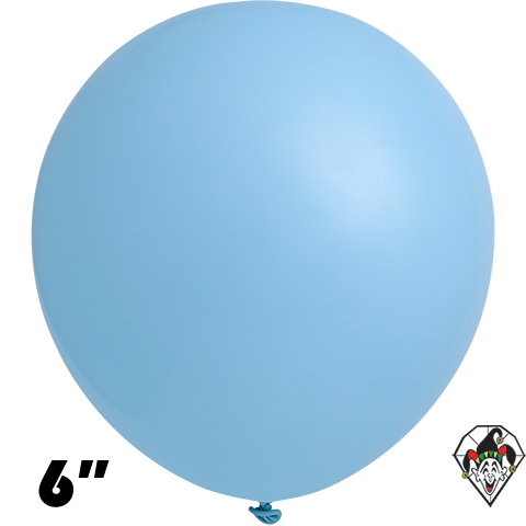 6 Inch Round Pastel Baby Blue Balloon Elitex 50ct
