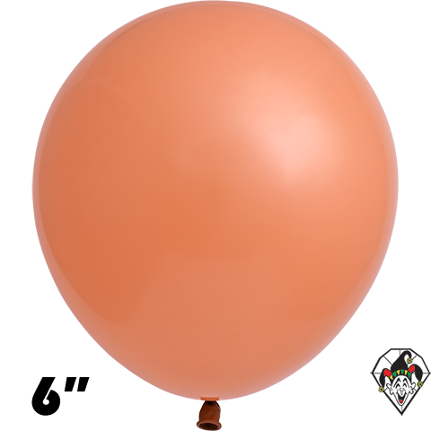 6 Inch Round Standard Teak Brown Balloon Elitex 50ct