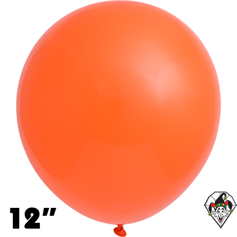12 Inch Round Standard Orange Balloon Elitex 50ct