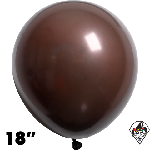 18 Inch Round Standard Dark Brown Balloon Elitex 10ct