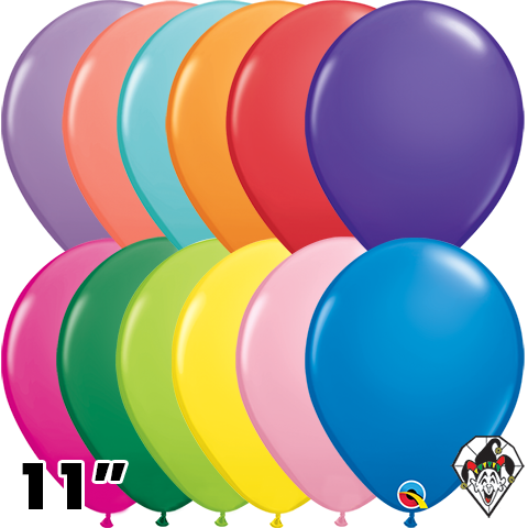 11 Inch Round Assortment Fancy Balloon Qualatex 100ct