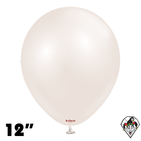 12 Inch Round Aura Beige Cream Balloons Kalisan 50ct