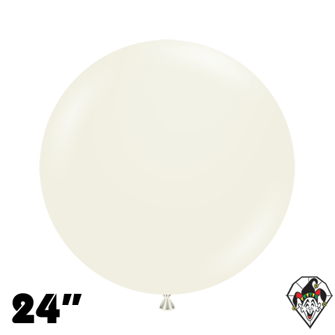 TUFTEX 24 Inch Round Lace White Balloons 25ct