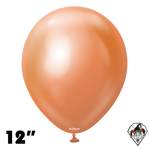 12 Inch Round Mirror Copper Balloons Kalisan 50ct