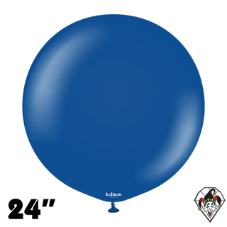 24 Inch Round Standard Dark Blue Balloons Kalisan 2ct