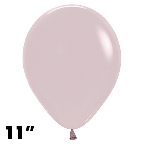 11 Inch Round Pastel Dusk Rose Sempertex 100ct