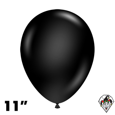 Tuftex 11 Inch Round Deluxe Black Balloons 100ct