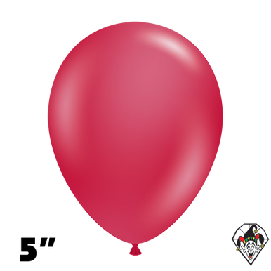 Tuftex 5 Inch Round Metallic Starfire Red Balloons 50ct