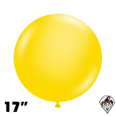 TUFTEX 17 Inch Round Standard Yellow Balloons 50ct