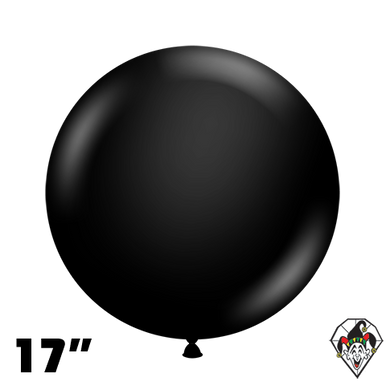 TUFTEX 17 Inch Round Deluxe Black Balloons 50ct