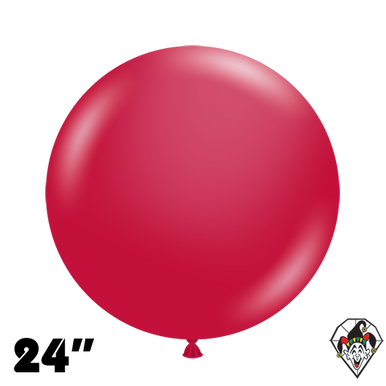 TUFTEX 24 Inch Round Metallic Starfire Red Balloons 25ct