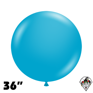 TUFTEX 36 Inch Round Deluxe Turquoise Balloons 2ct