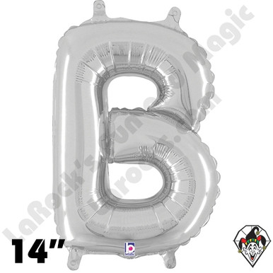 Betallic 14 Inch Letter B Silver Foil Megaloon Balloon 1ct
