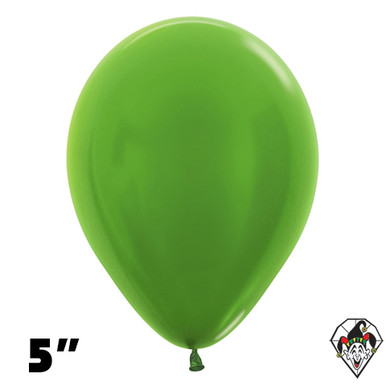 5 Inch Round Metallic Key Lime Sempertex 100ct
