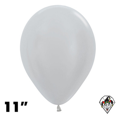 11 Inch Round Metallic Silver Sempertex 100ct