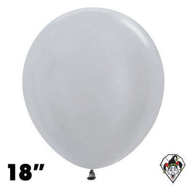 18 Inch Round Metallic Silver Sempertex 25ct