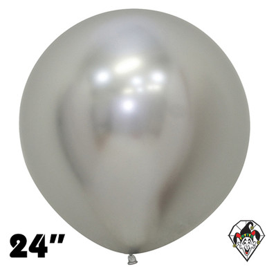 24 Inch Round Reflex Silver Sempertex 10ct