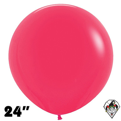 24 Inch Round Deluxe Raspberry Sempertex 10ct