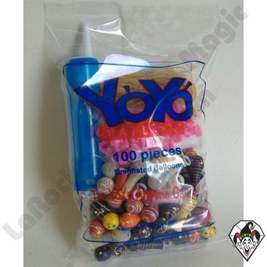 Yo Yo Balloons With Pump and Clips 100ct