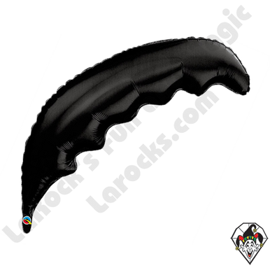 36 Inch Palm Frond Onyx Black Foil Balloon Qualatex 1ct