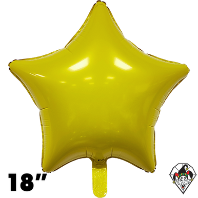 18 Inch Star Mustard Yellow Foil Balloon 1ct