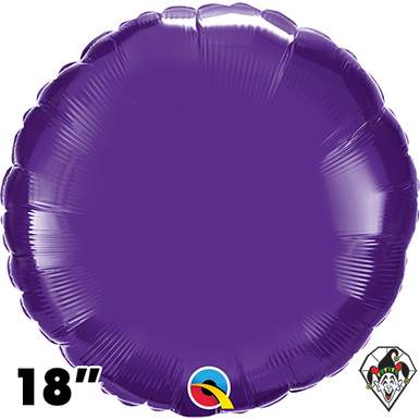 18 Inch Round Quartz Purple Foil Balloon