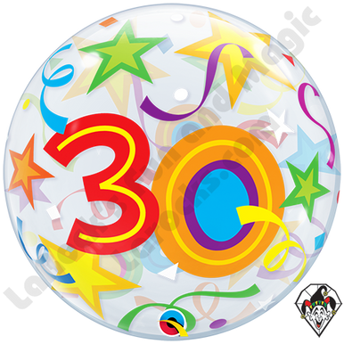 Qualatex Bubble 22 Inch 30 Brilliant Stars 1ct