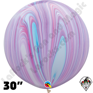 Qualatex 30 Inch Round Fashion Superagate Balloons 2ct