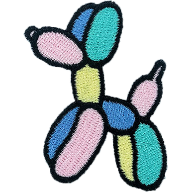 Balloon Dog Patch Multi-Colored 1ct