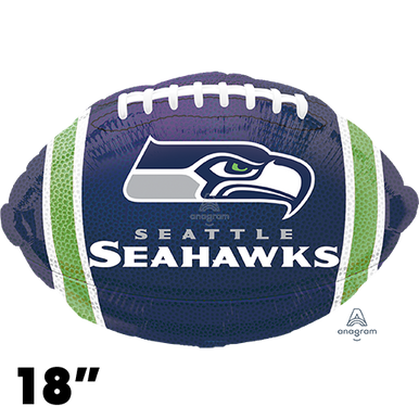 18 Inch Shape Seattle Seahawks Team Colors Football Foil Balloon ...