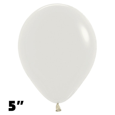 5 Inch Round Pastel Dusk Cream Sempertex 100ct